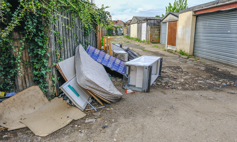 Large-scale fly-tipping in England "more than doubled" in six years