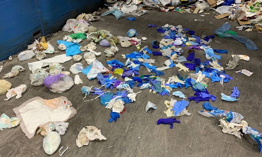 Public urged not to dispose of PPE in recycling