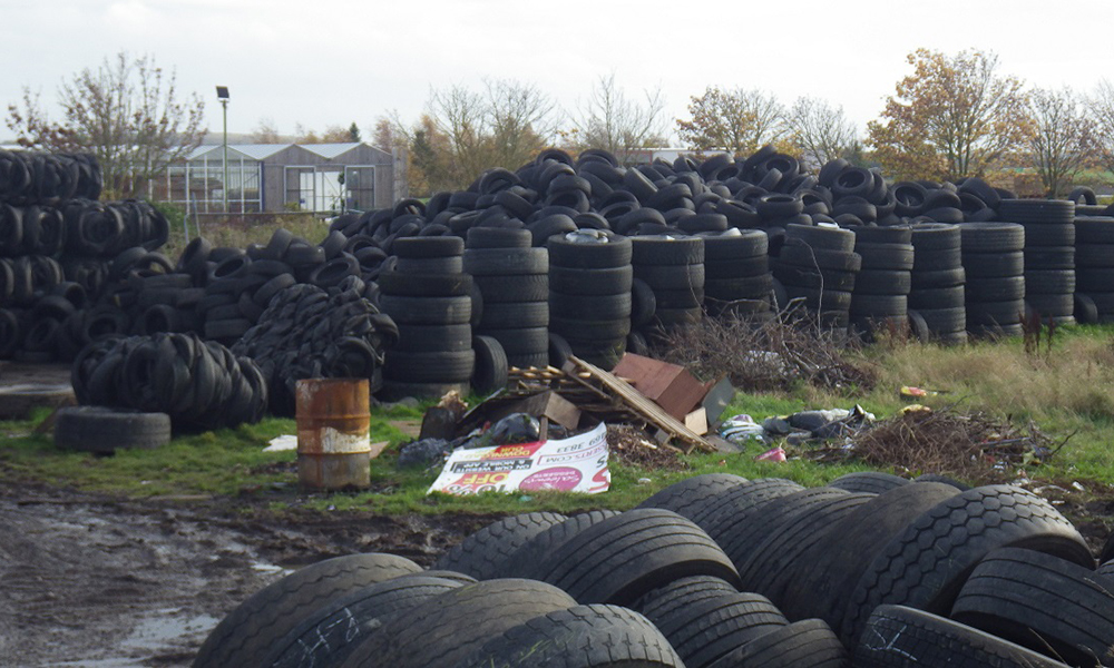 Illegal waste tyre operation fined £13,000